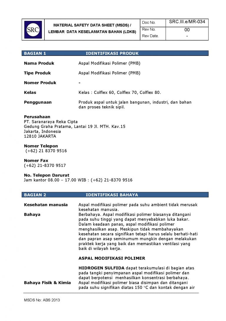 Asphalt (PEN 60/70) | PT. Asphalt Bangun Sarana